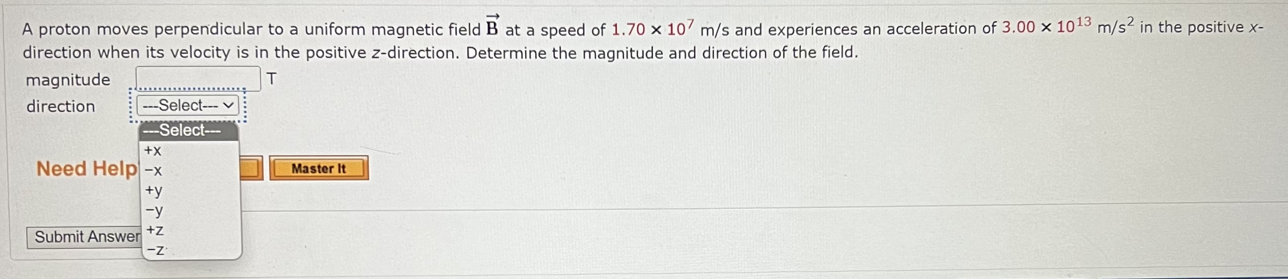 Solved A proton moves perpendicular to a uniform magnetic | Chegg.com