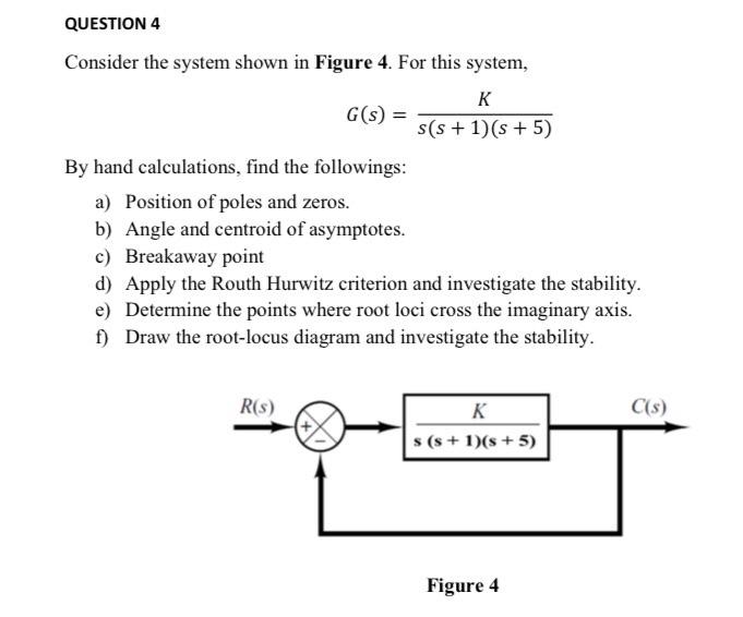 Solved Consider the system shown in Figure 4. For this | Chegg.com