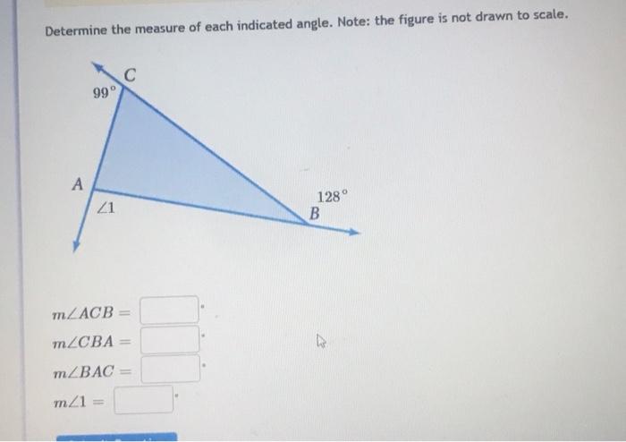 Solved Determine The Measure Of Each Indicated Angle Note
