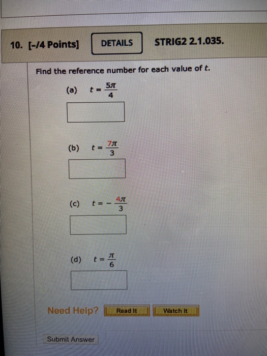 Solved also: find the terminal point P(x, y) on the unit | Chegg.com