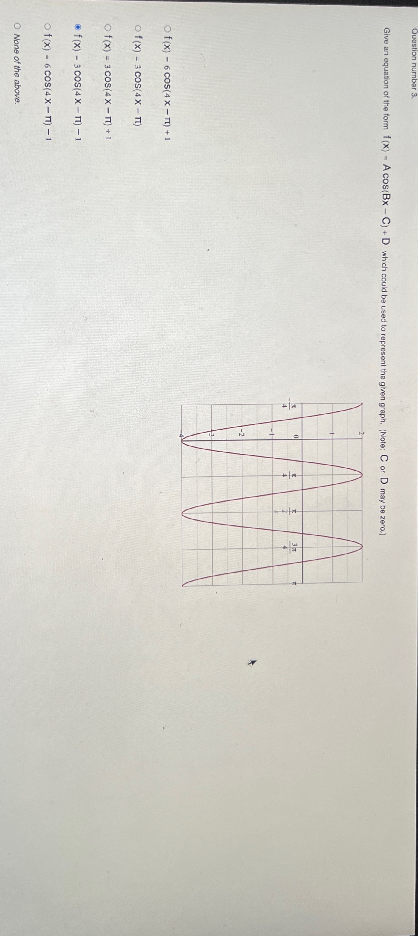 Solved • ﻿Question number 3.Give an equation of the form | Chegg.com