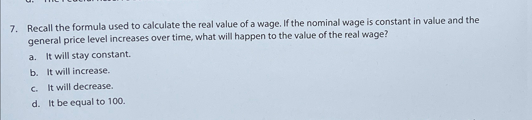 Solved Recall the formula used to calculate the real value | Chegg.com