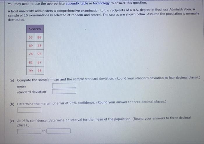 Solved You may need to use the appropriate appendix table or | Chegg.com