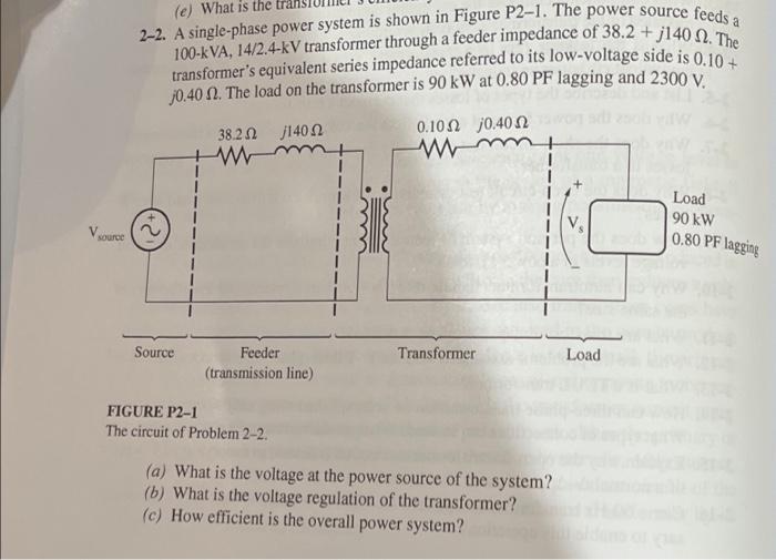 Solved 2-2. A single-phase power system is shown in Figure | Chegg.com