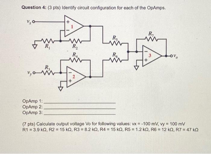 Solved Question 4: (3 pts) Identify circuit configuration | Chegg.com