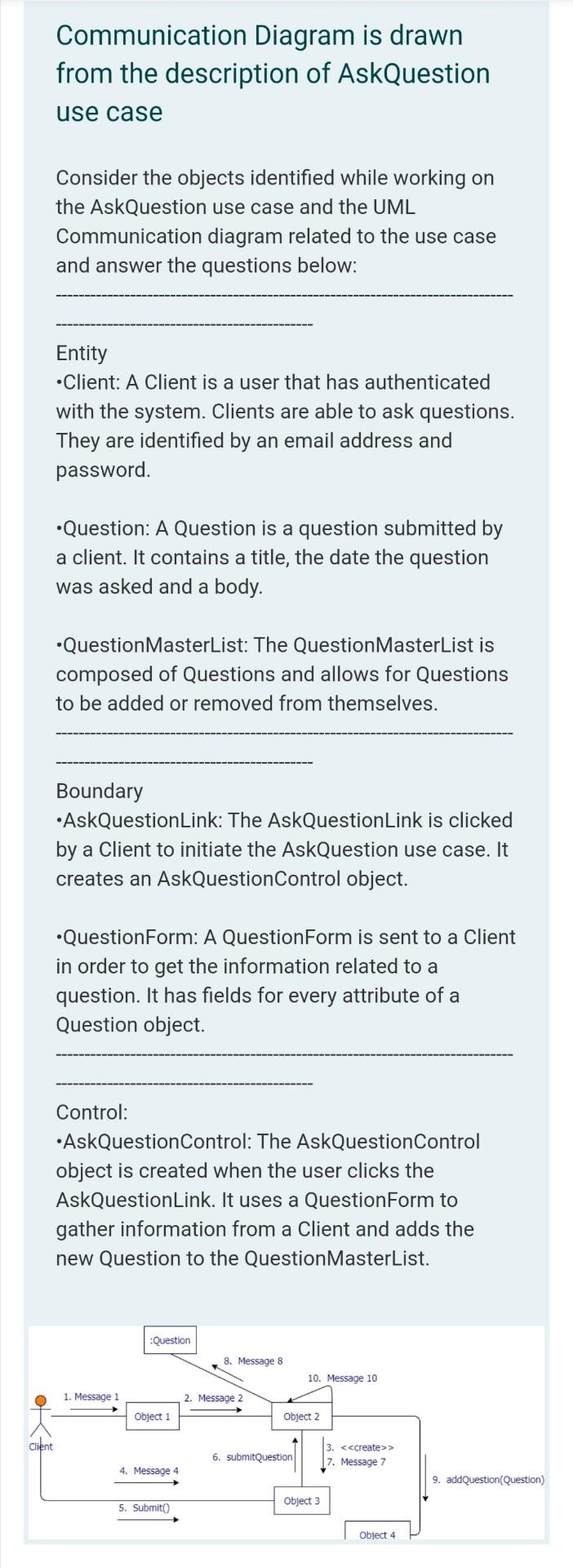 Solved Communication Diagram is drawn from the description | Chegg.com