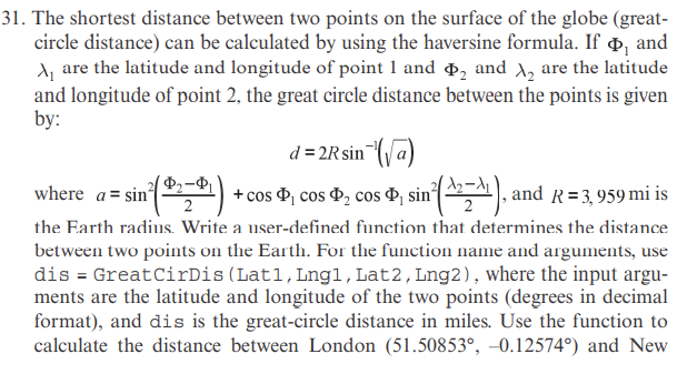 Solved Do all this in Excel The shortest distance between | Chegg.com