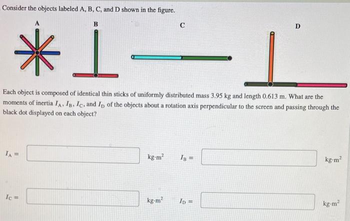 Solved Consider the objects labeled A, B, C, and D shown in | Chegg.com
