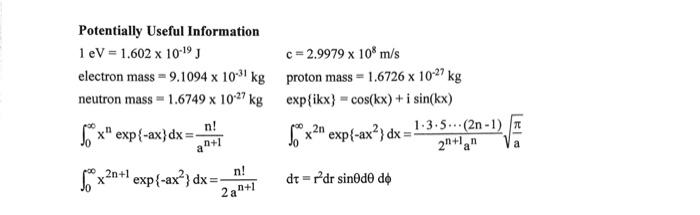 Solved 5. (20 points) The wavefunction for a | Chegg.com
