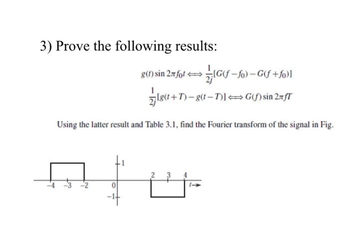 Solved 3) Prove the following results: | Chegg.com