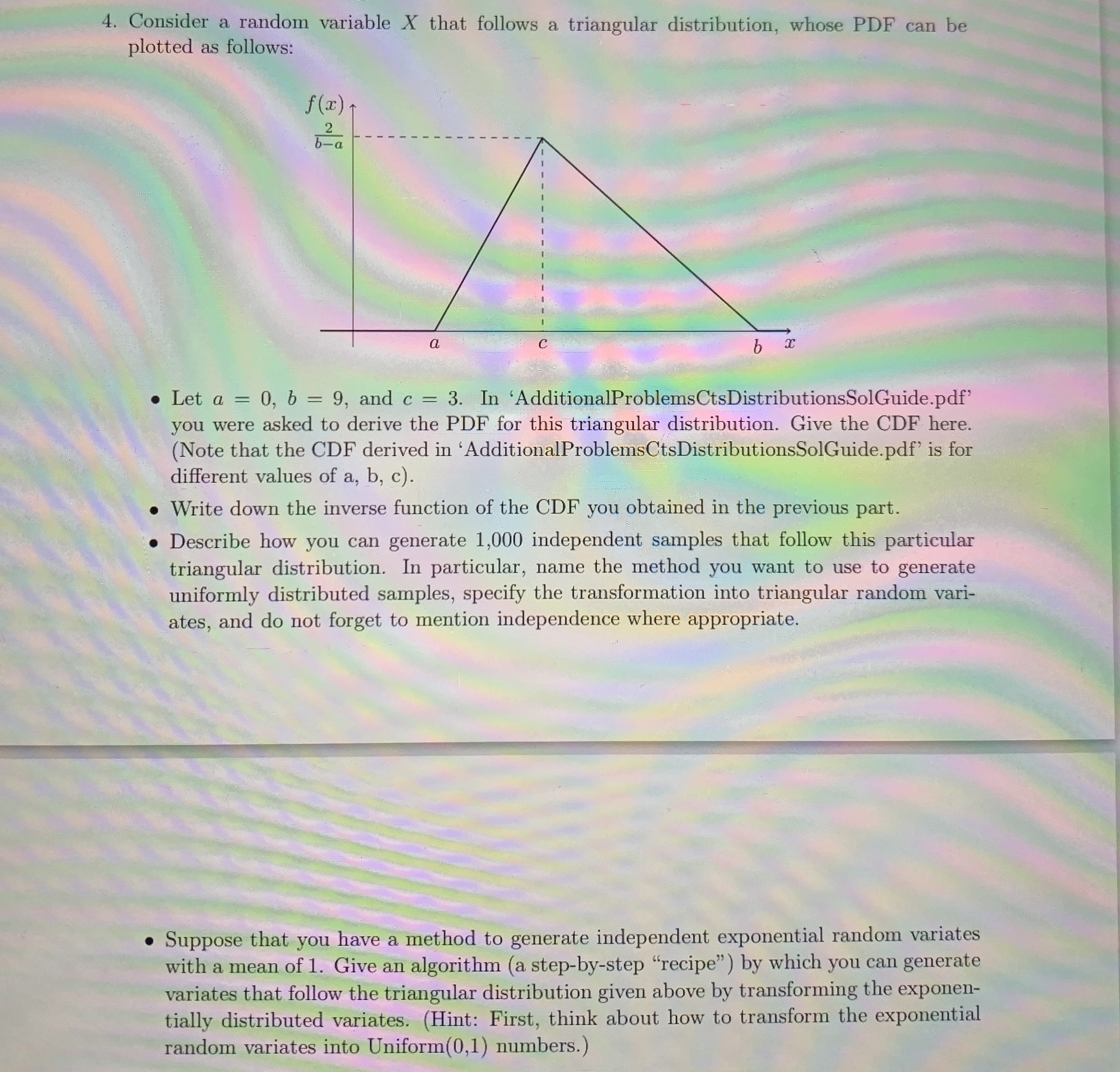 Solved Consider a random variable x ﻿that follows a | Chegg.com