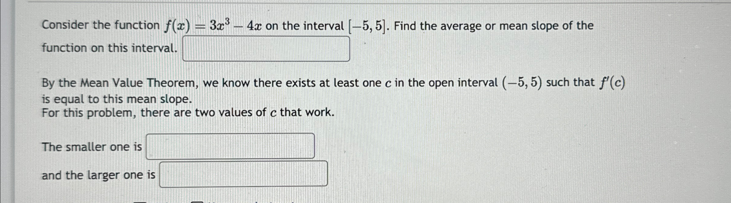 Solved Consider the function f(x)=3x3-4x ﻿on the interval | Chegg.com
