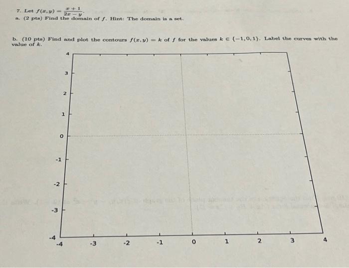 Solved 7 Let F X Y X 1 2x Y A 2 Pts Find The