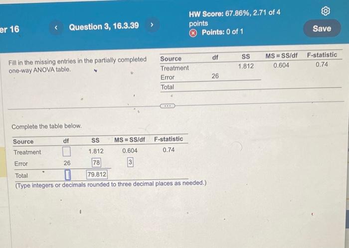 Solved Fill in the missing entries in the partially | Chegg.com