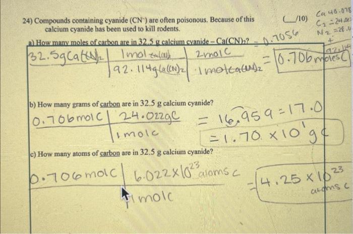 Solved 24) Compounds containing cyanide ( CN−) are often | Chegg.com