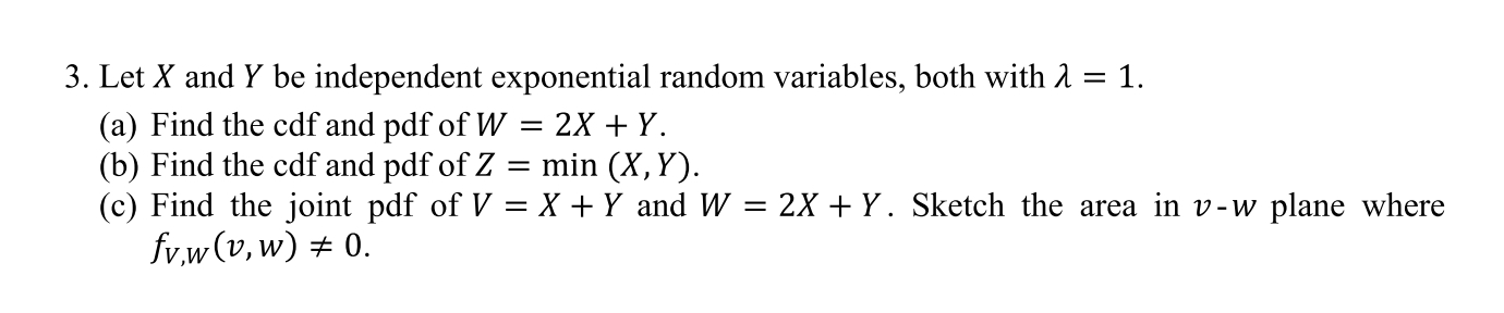 Solved Let x ﻿and Y ﻿be independent exponential random | Chegg.com