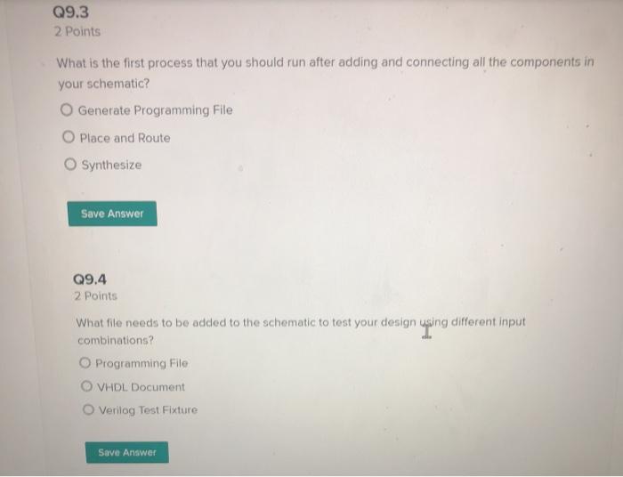 Solved Q9 Xilinx ISE 8 Points Q9.1 2 Points Which simulator | Chegg.com