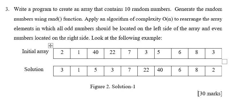 Solved 3 Write A Program To Create An Array That Contains 4447