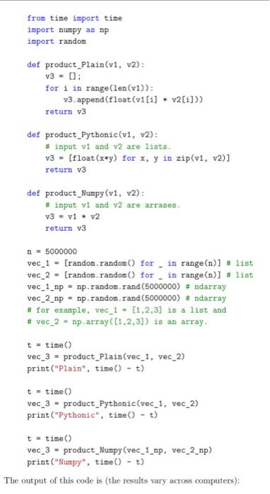 Solved Numpy is an important package for scientific | Chegg.com
