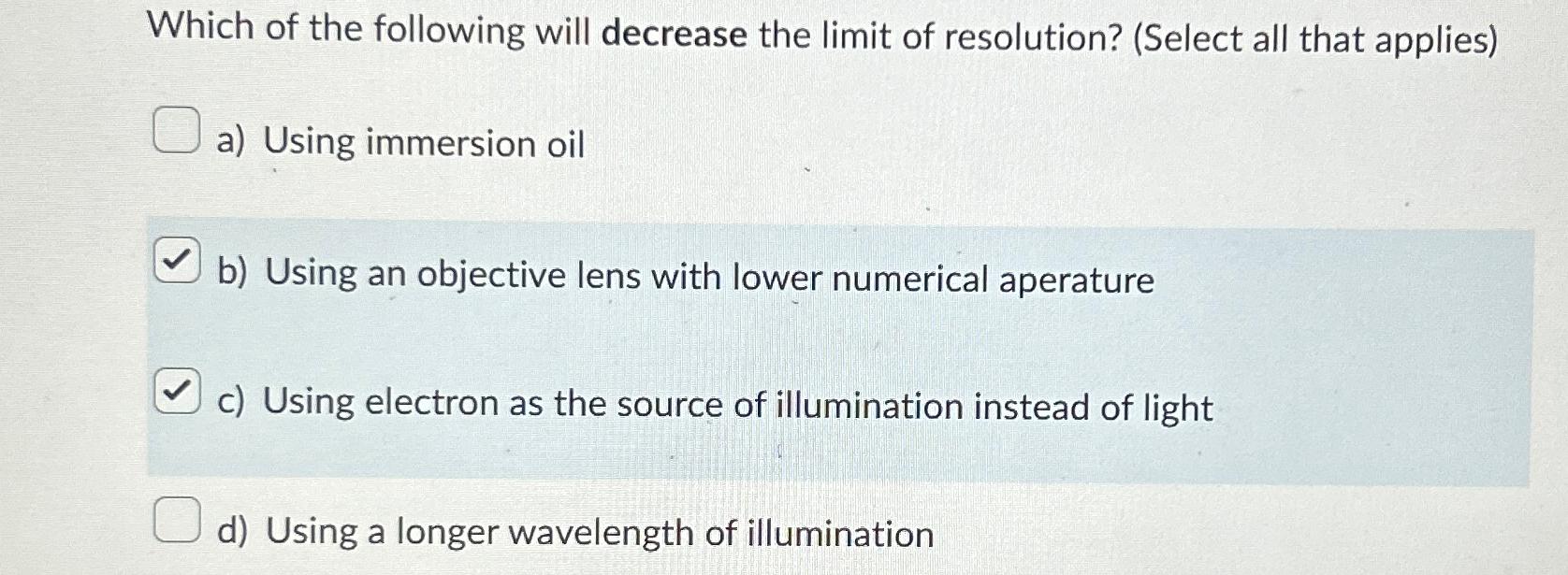 Solved Which of the following will decrease the limit of | Chegg.com