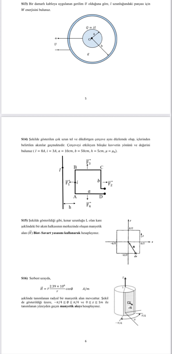 S13) ﻿Bir damarlı kabloya uygulanan gerilim U | Chegg.com