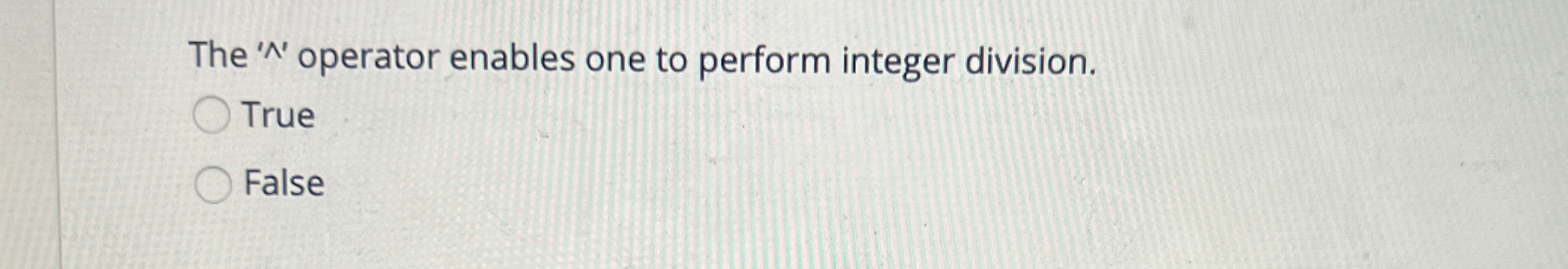 Solved The ' ??? ' ﻿operator enables one to perform integer | Chegg.com