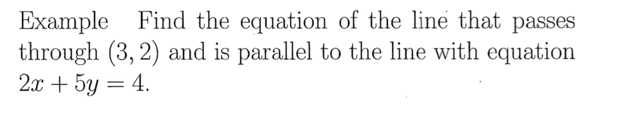 Solved Example Find the equation of the line that passes | Chegg.com