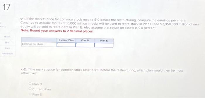 17 3 points eBook Hint Print References Dickinson | Chegg.com