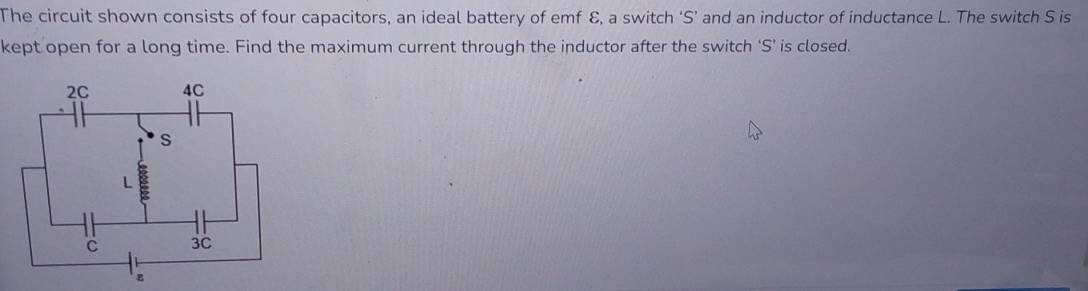 Solved The circuit shown consists of four capacitors, an | Chegg.com