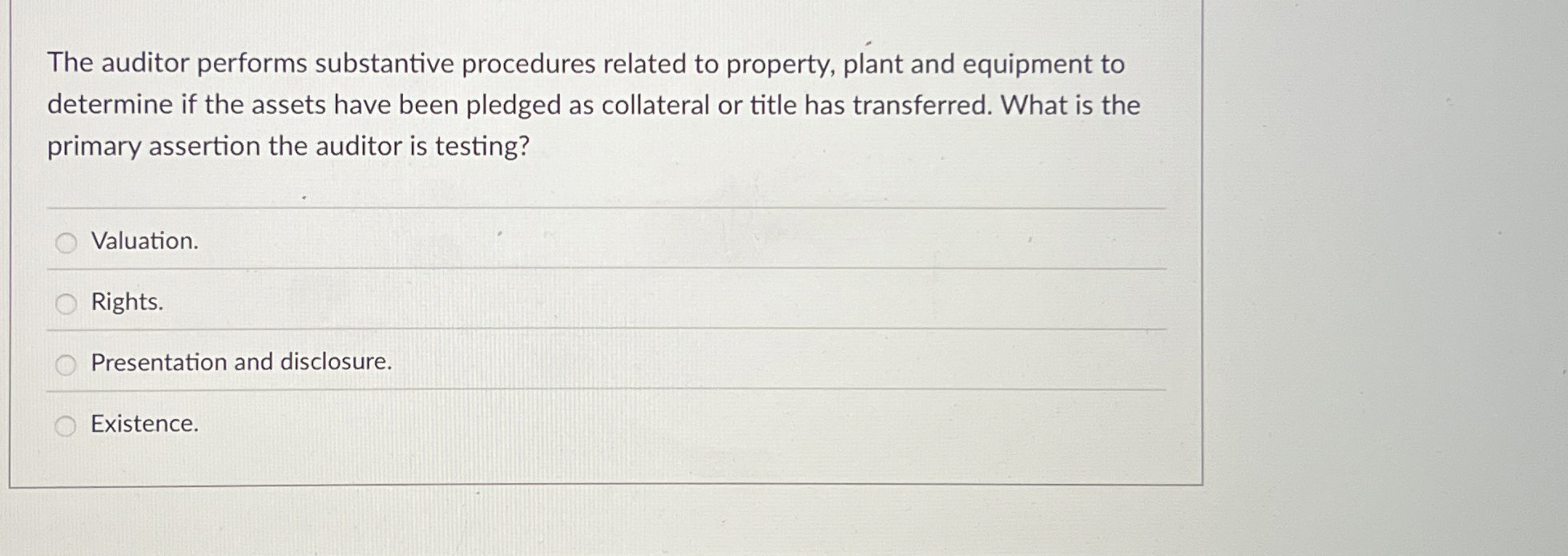 Solved The auditor performs substantive procedures related | Chegg.com
