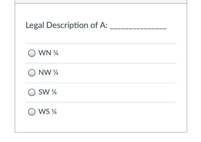 Solved Question 42-46 Given the PLSS section shown below | Chegg.com