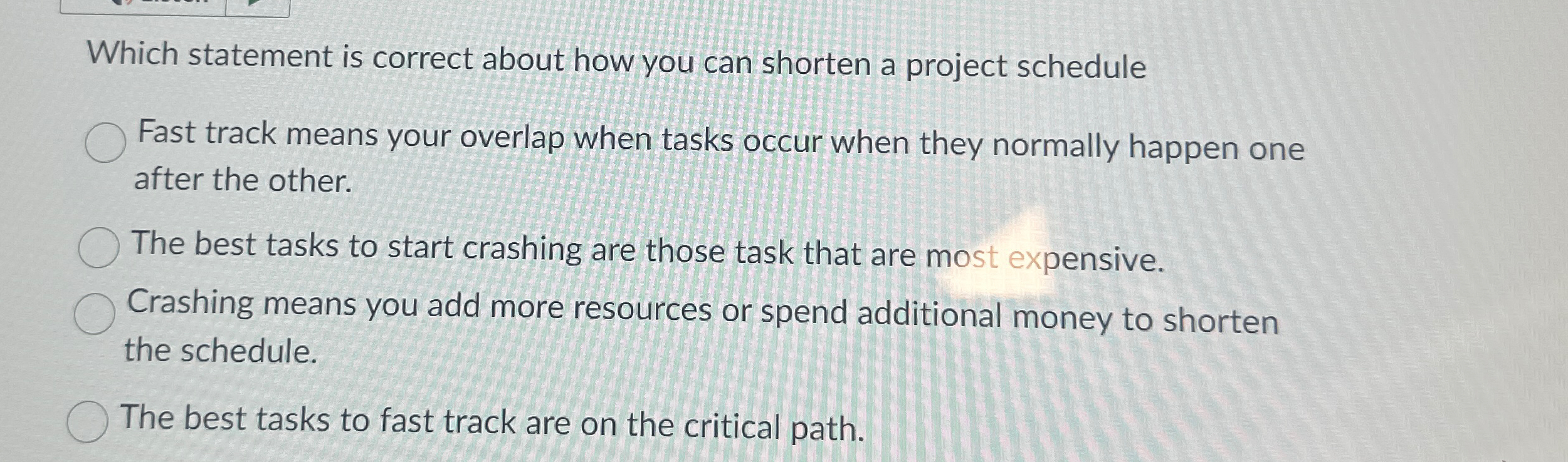Solved Which statement is correct about how you can shorten | Chegg.com
