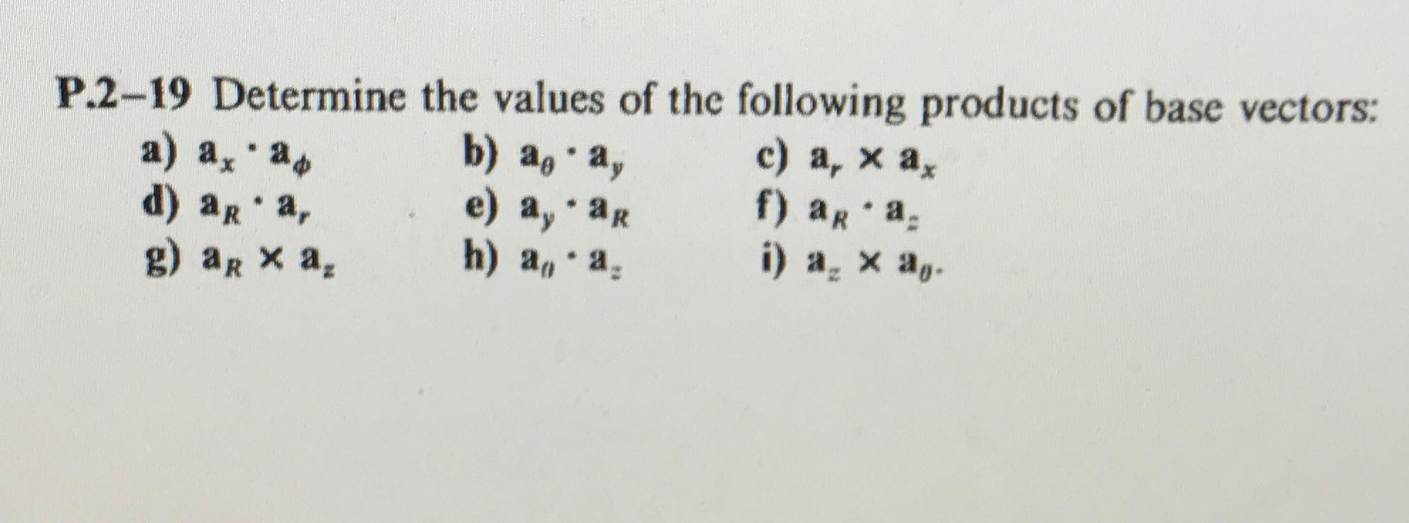 Solved P. 2-19 ﻿Determine the values of the following | Chegg.com