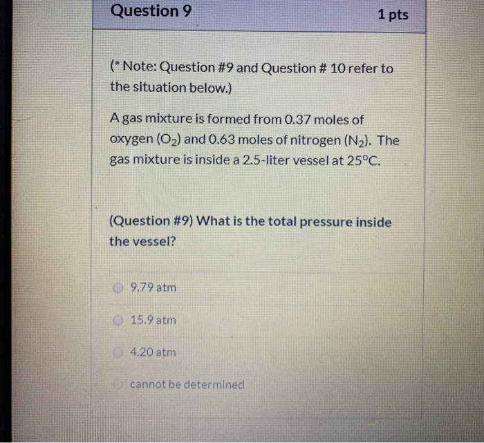 Solved Question 9 1 pts (* Note: Question #9 and Question # | Chegg.com Solved Question 9 1 pts (* Note: Question #9 and Question # | Chegg.com