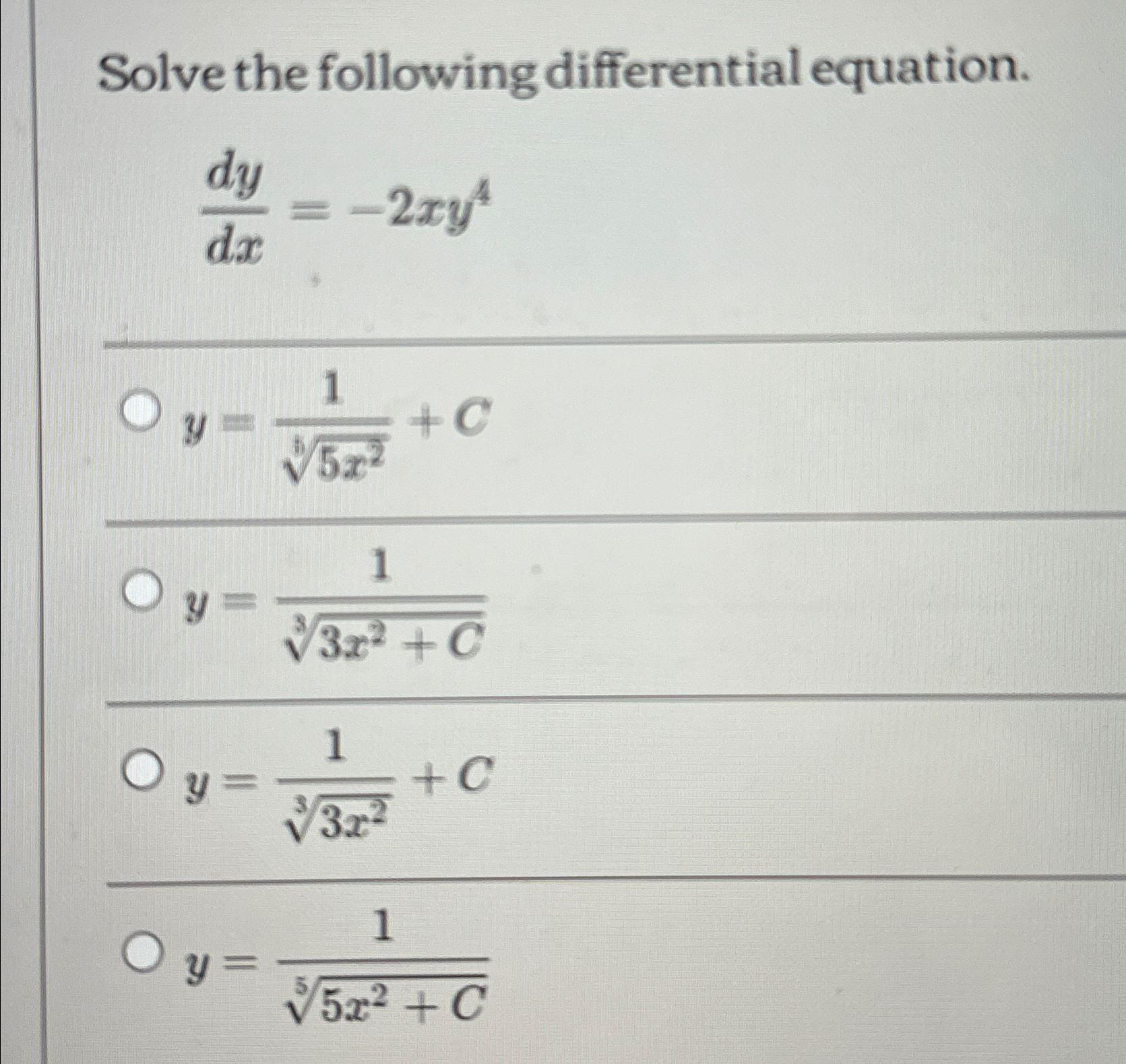 Solved Solve the following differential | Chegg.com