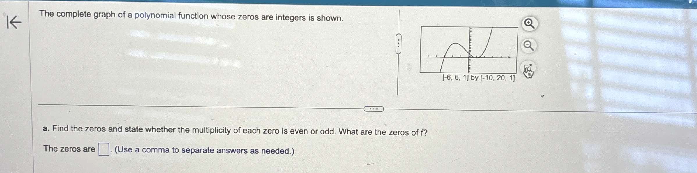 Solved The complete graph of a polynomial function whose | Chegg.com