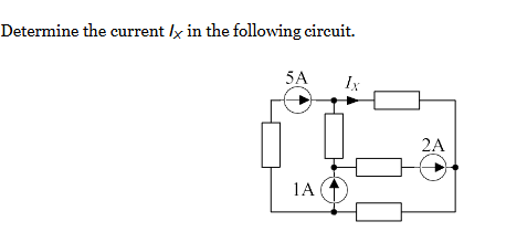 Solved Determine the current Ix in ﻿the following circuit. | Chegg.com