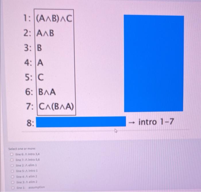 Solved Select one or more: line 6: A Intro 3,4 line 7 A | Chegg.com