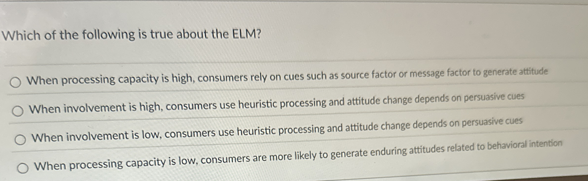 Solved Which of the following is true about the ELM?When | Chegg.com