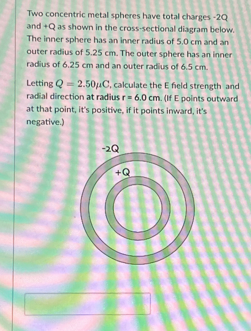 Solved Two concentric metal spheres have total charges -2Q | Chegg.com