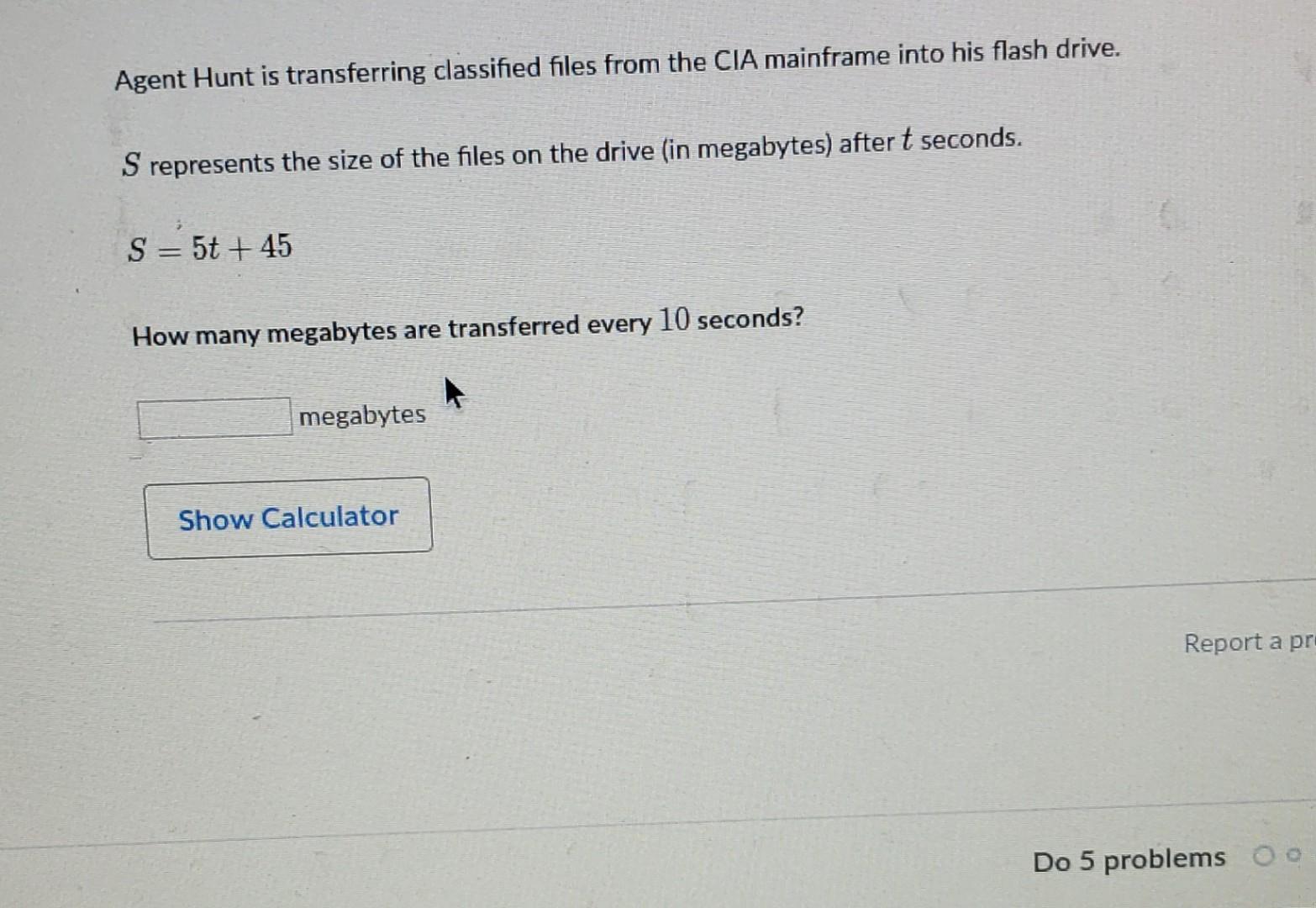 Solved Agent Hunt is transferring classified files from the | Chegg.com