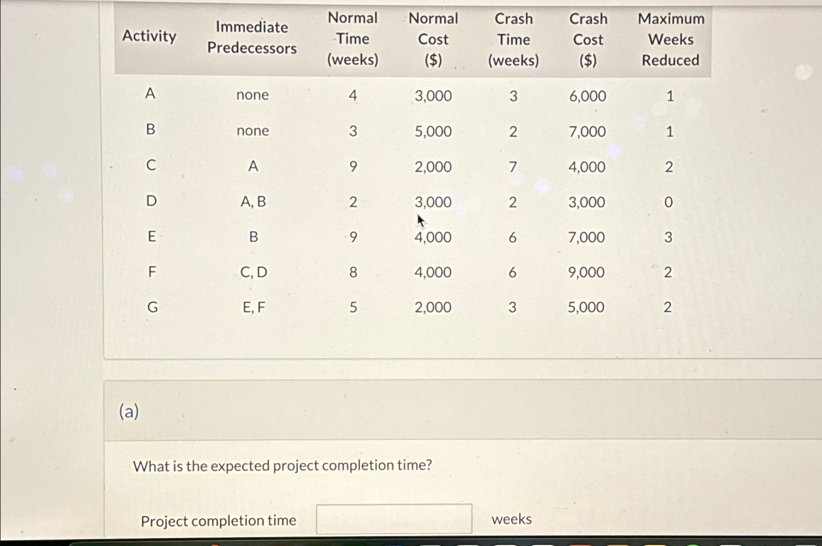 Solved Question | Chegg.com