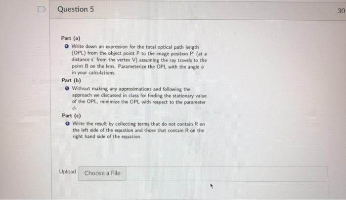 Solved As shown in the figure below, light from an object P, | Chegg.com