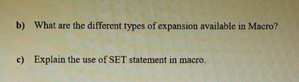 Solved b) What are the different types of expansion | Chegg.com