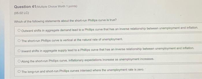 Solved Question 47 (Multiple Choice Worth 1 points) (03.02 | Chegg.com