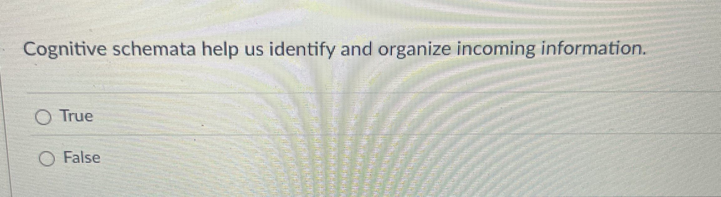 Solved Cognitive schemata help us identify and organize | Chegg.com