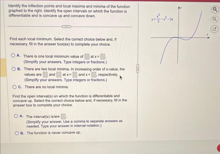 Solved Identify the inflection points and local maxima and | Chegg.com