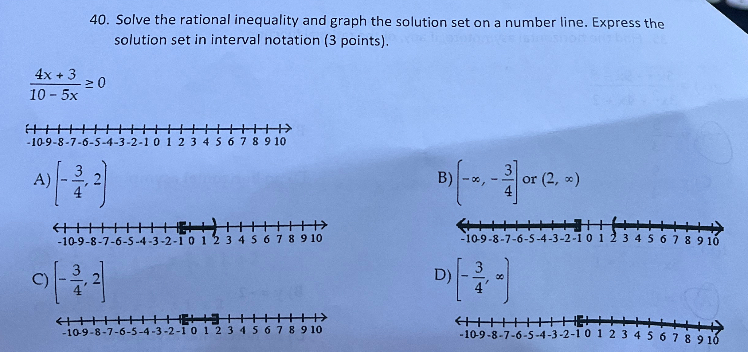 Solved Solve the rational inequality and graph the solution | Chegg.com