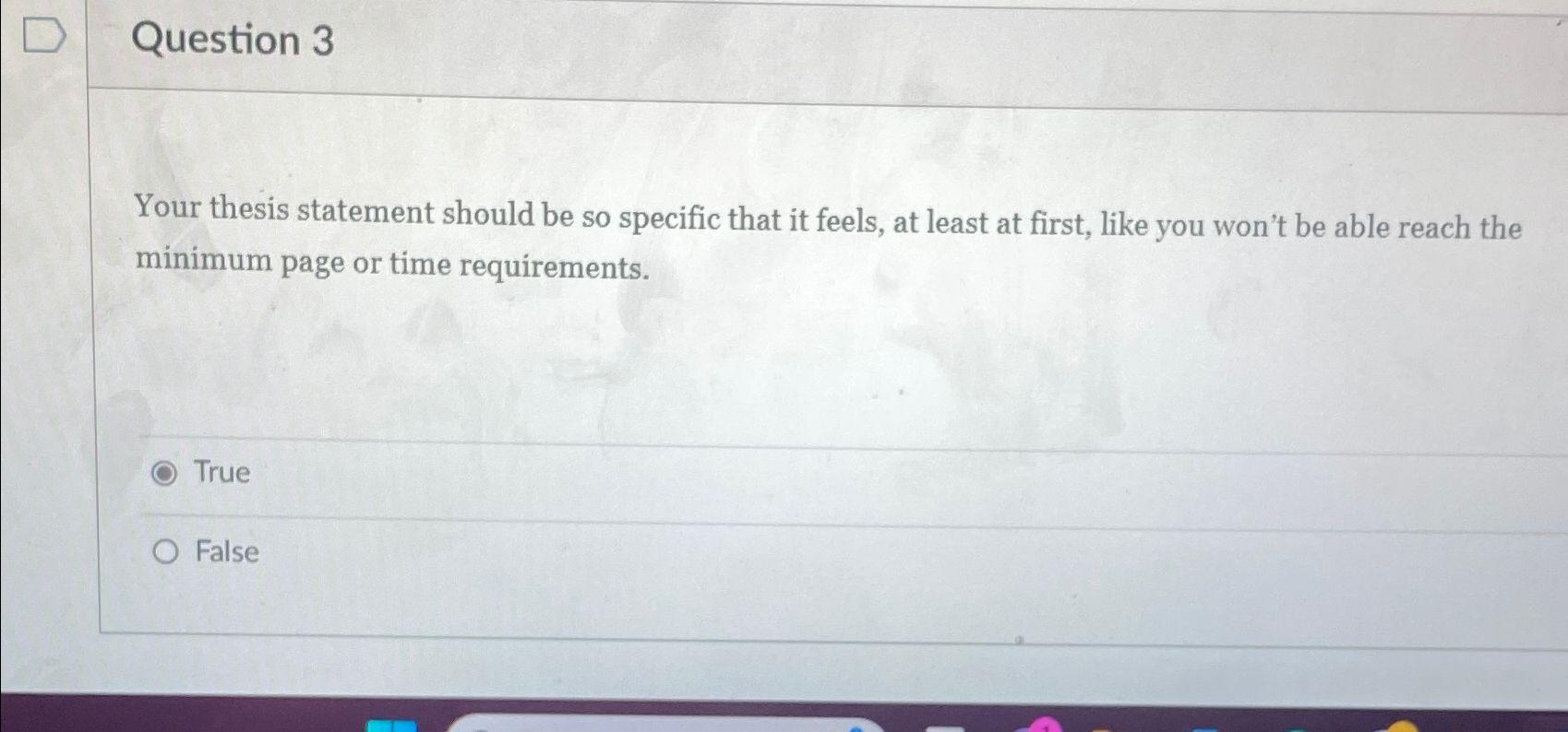 Solved Question 3Your thesis statement should be so specific | Chegg.com