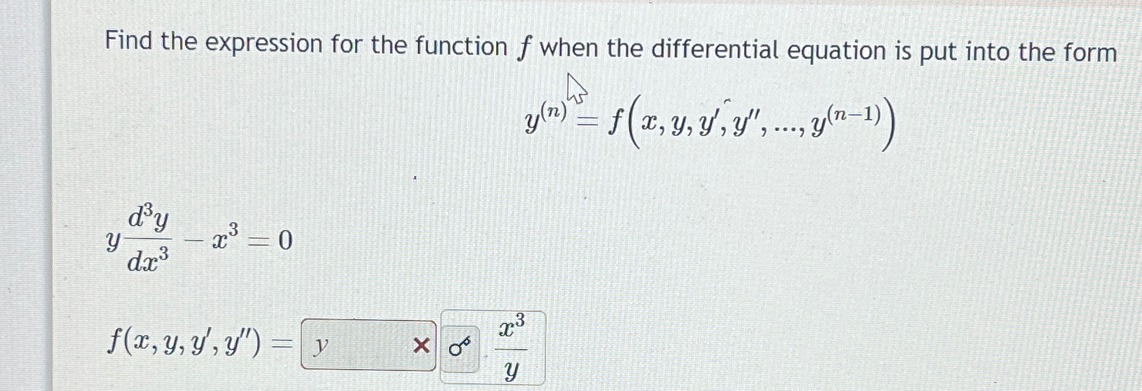 Solved Find the expression for the function f ﻿when the | Chegg.com